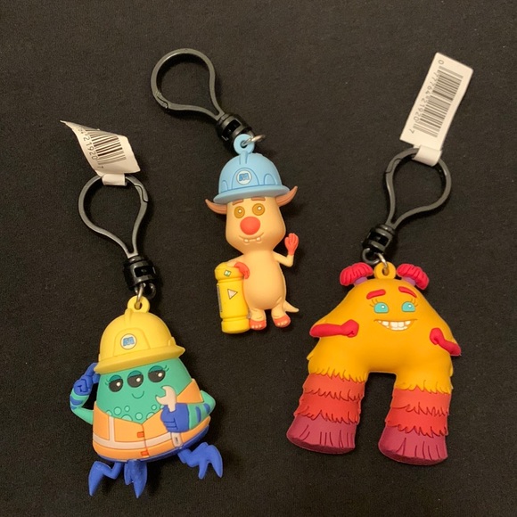 Disney | Accessories | Monsters Inc Monsters At Work Set Of 3 Bag Clips ...